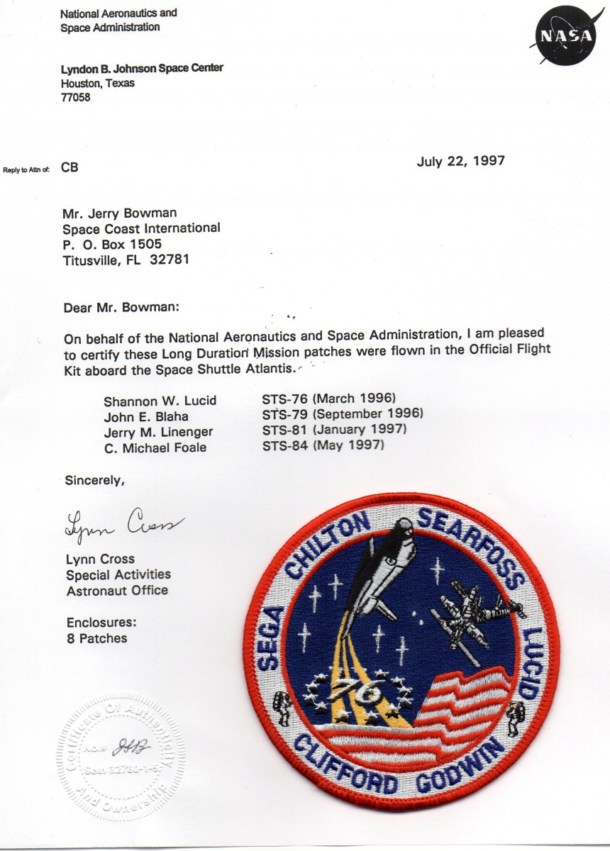 STS-76 Crew Patch Variations | Space Patch Database STS-76 Crew Patch Variations | Space Patch Database